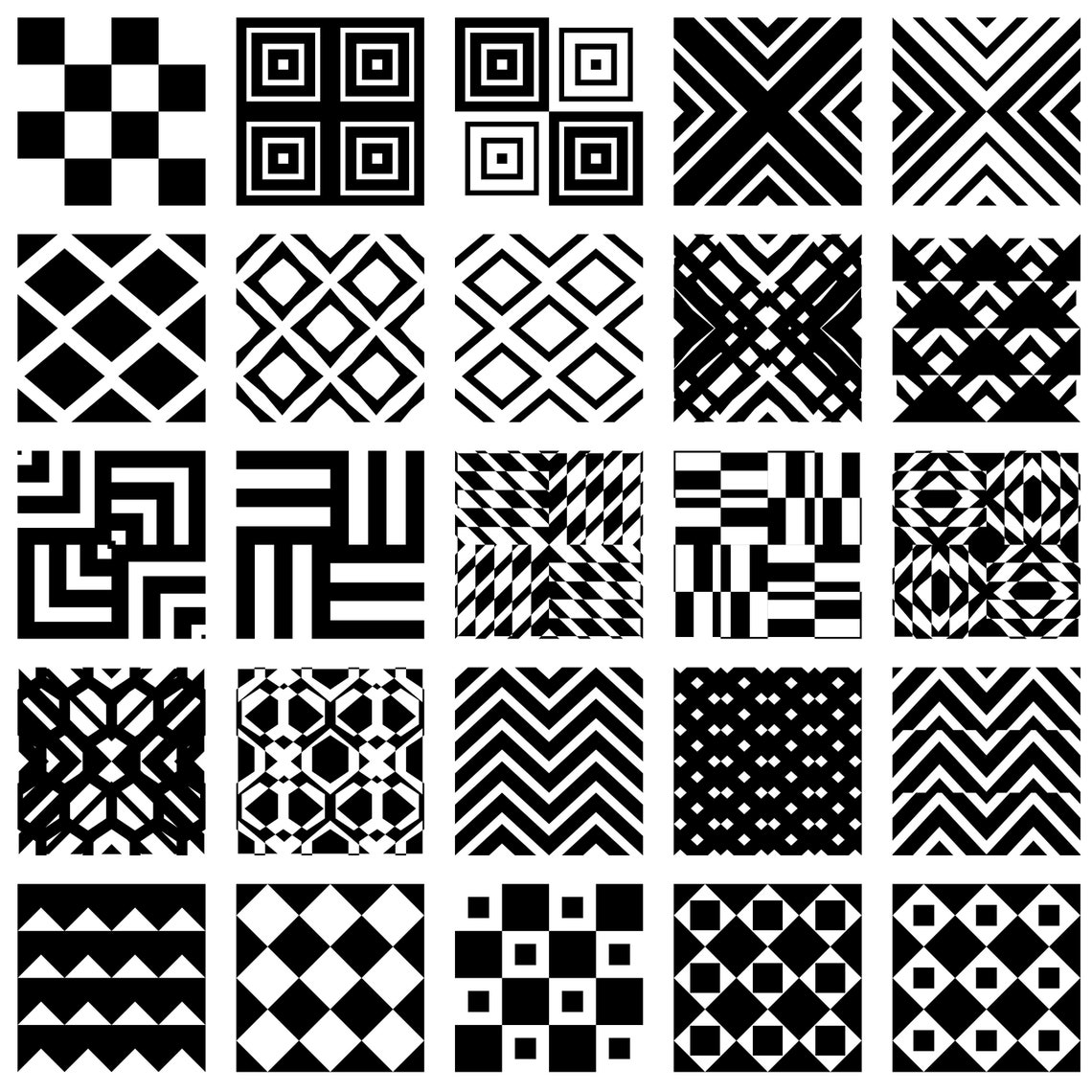 Seamless Patterns Png Bundle 7, Black and White Patterns Png ...