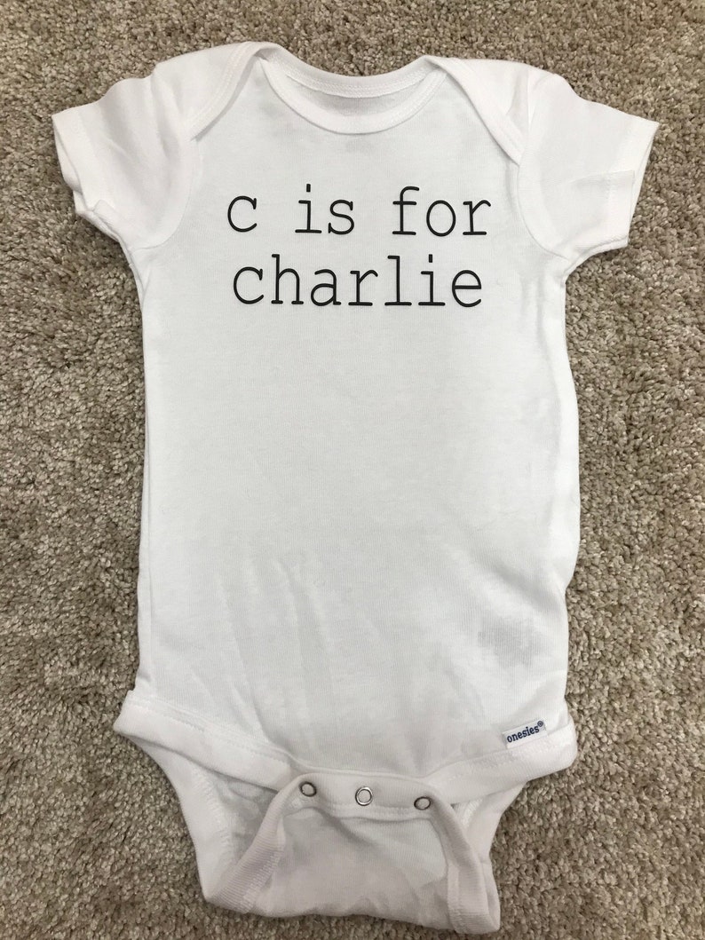 C is for Charlie Custom Name Onesie Personalized Baby - Etsy