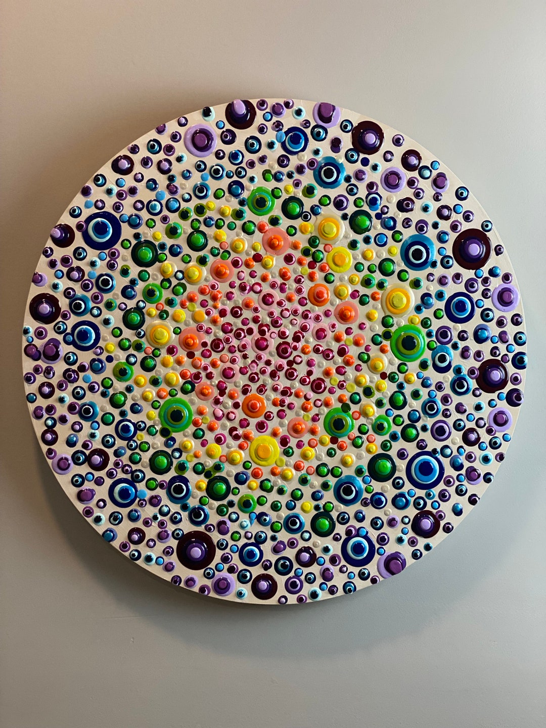 Colorful Blob Artwork on a 20 Inch Wood Panel - Etsy