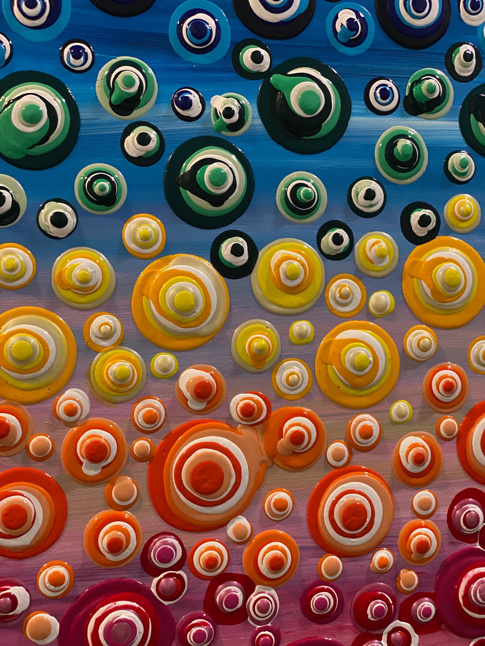 Colorful Blob Rainbow Inspired Artwork 18 X 24 Inch Piece - Etsy