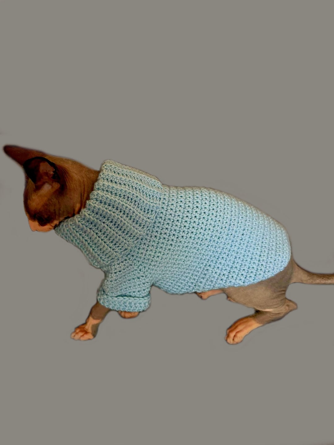 Cat Sweater, Crochet Patterns, Sphynx Cat Clothes, Pattern for Cat, Cat ...