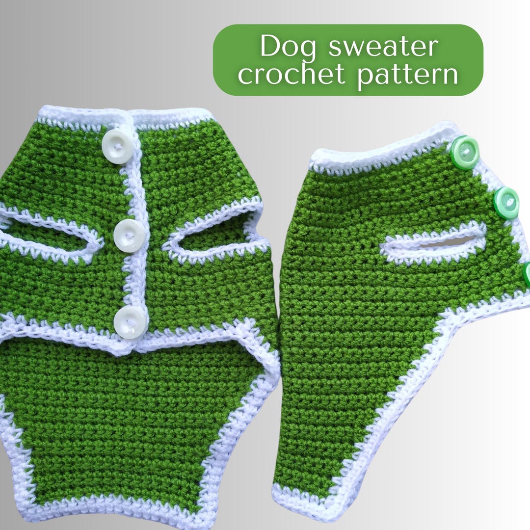 Dog Sweater Crochet Pattern, New Puppy Gift, Cute Dog Clothes ...