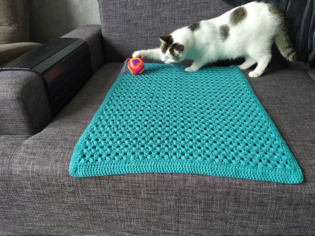 Cat Blanket Crochet Pattern, Chunky Blanket Crochet Pattern, Blanket ...