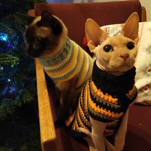 Crochet Pattern for Cats, Sphynx Clothes, Gift for Cat, Designer Cat ...