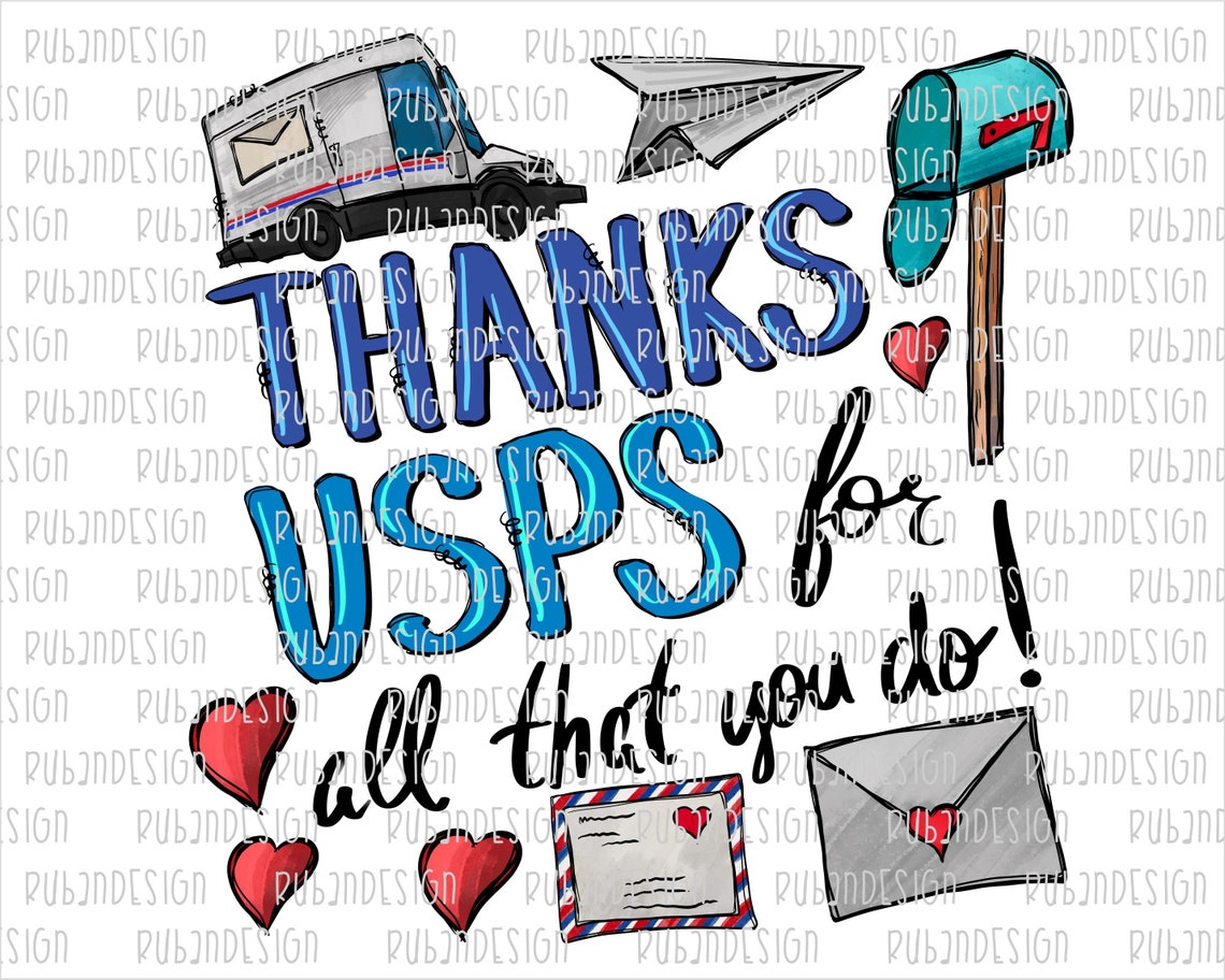 Thank's USPS Png Thank You Mailbox Png Postal Service - Etsy