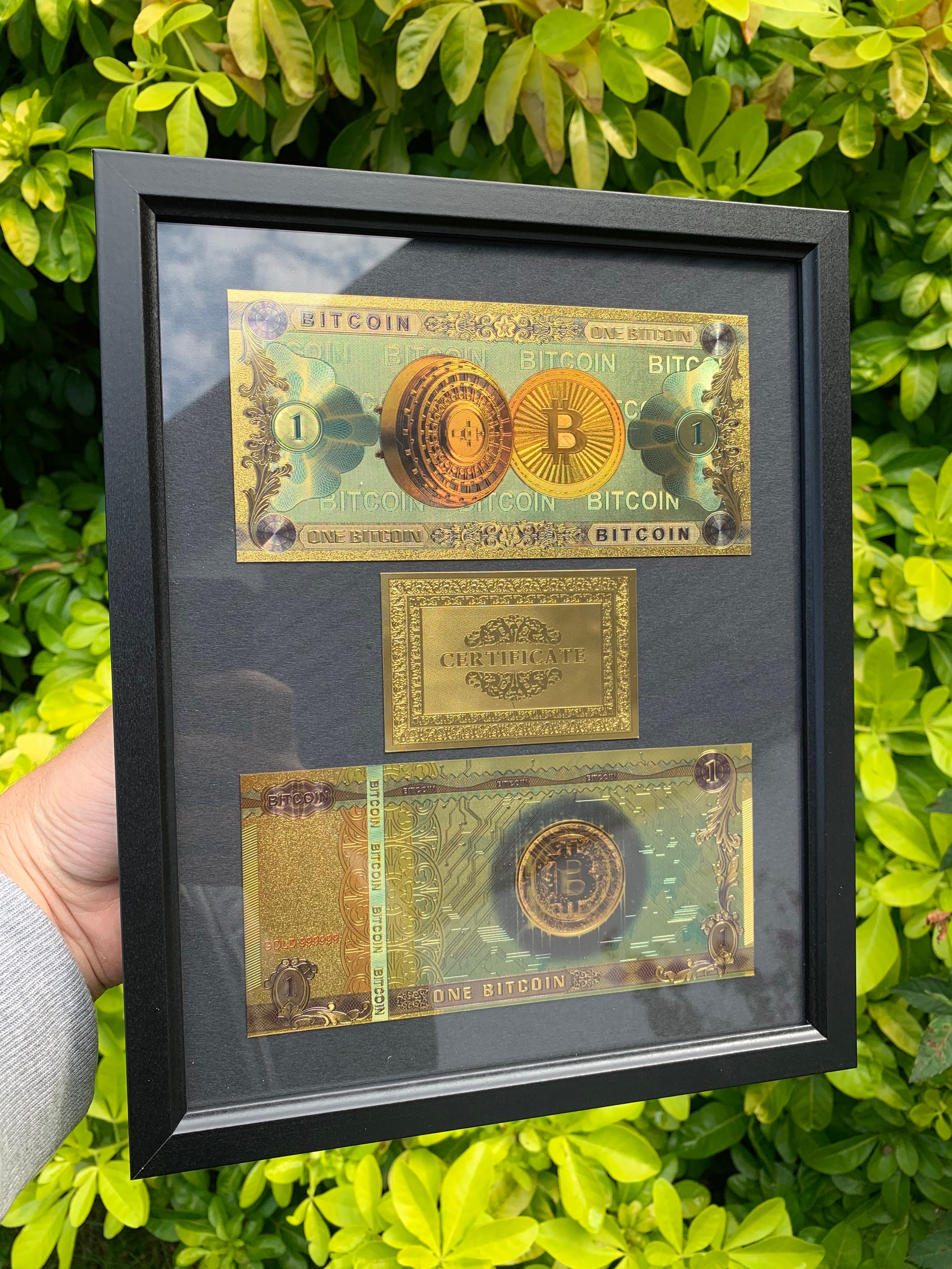 Bitcoin Cryptocurrency Gold Bank Note and Certificate of | Etsy