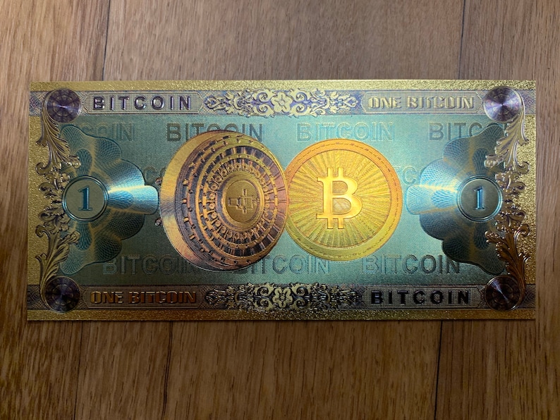 Bitcoin Cryptocurrency Gold Bank Note | Etsy