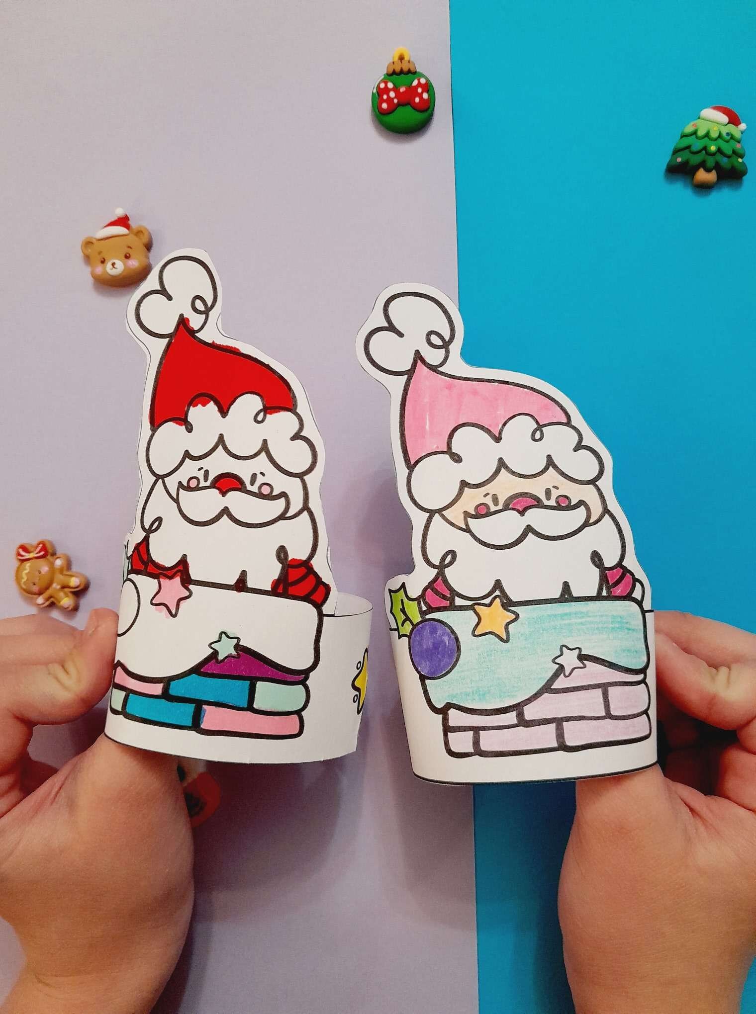 Christmas Paper Crafts | Printable 3D Santa Craft | Snowman Paper Craft ...