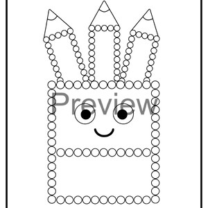 Q-tip Painting Worksheets | Back to School Dot Art for Preschool ...