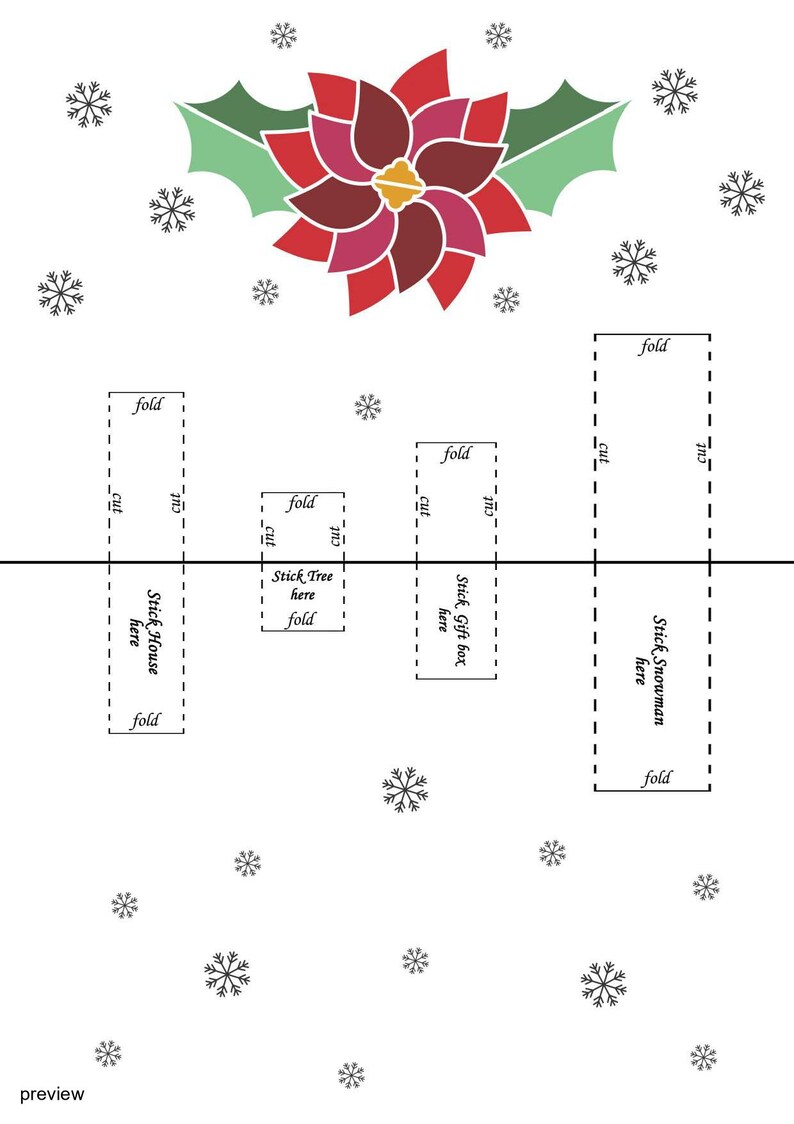 3D Christmas Pop up Card Paper Craft - Etsy
