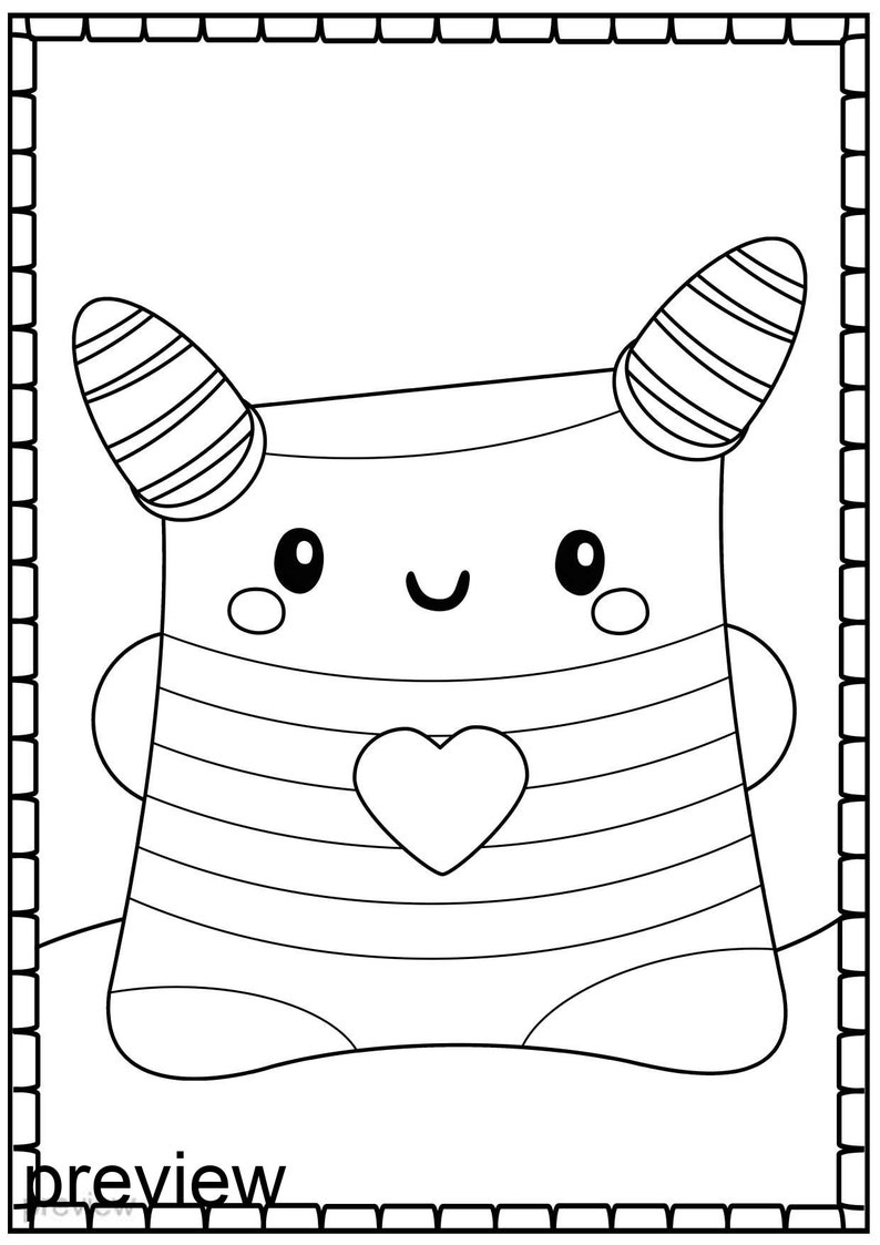 Monster Coloring Pages for Kids Printable Kids Activity Book - Etsy