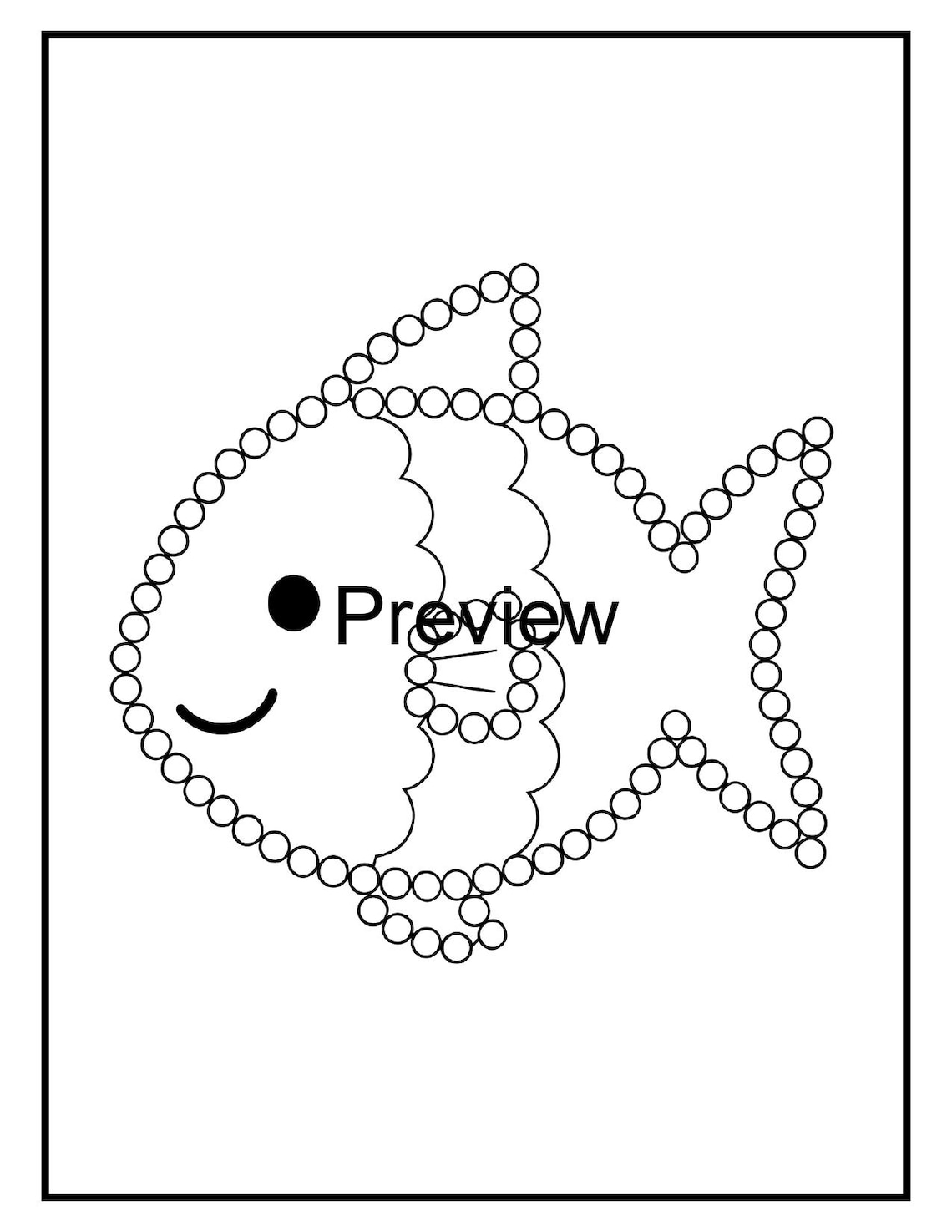 Q-tip Painting Worksheets | Ocean Animals Printable | Fine Motor ...