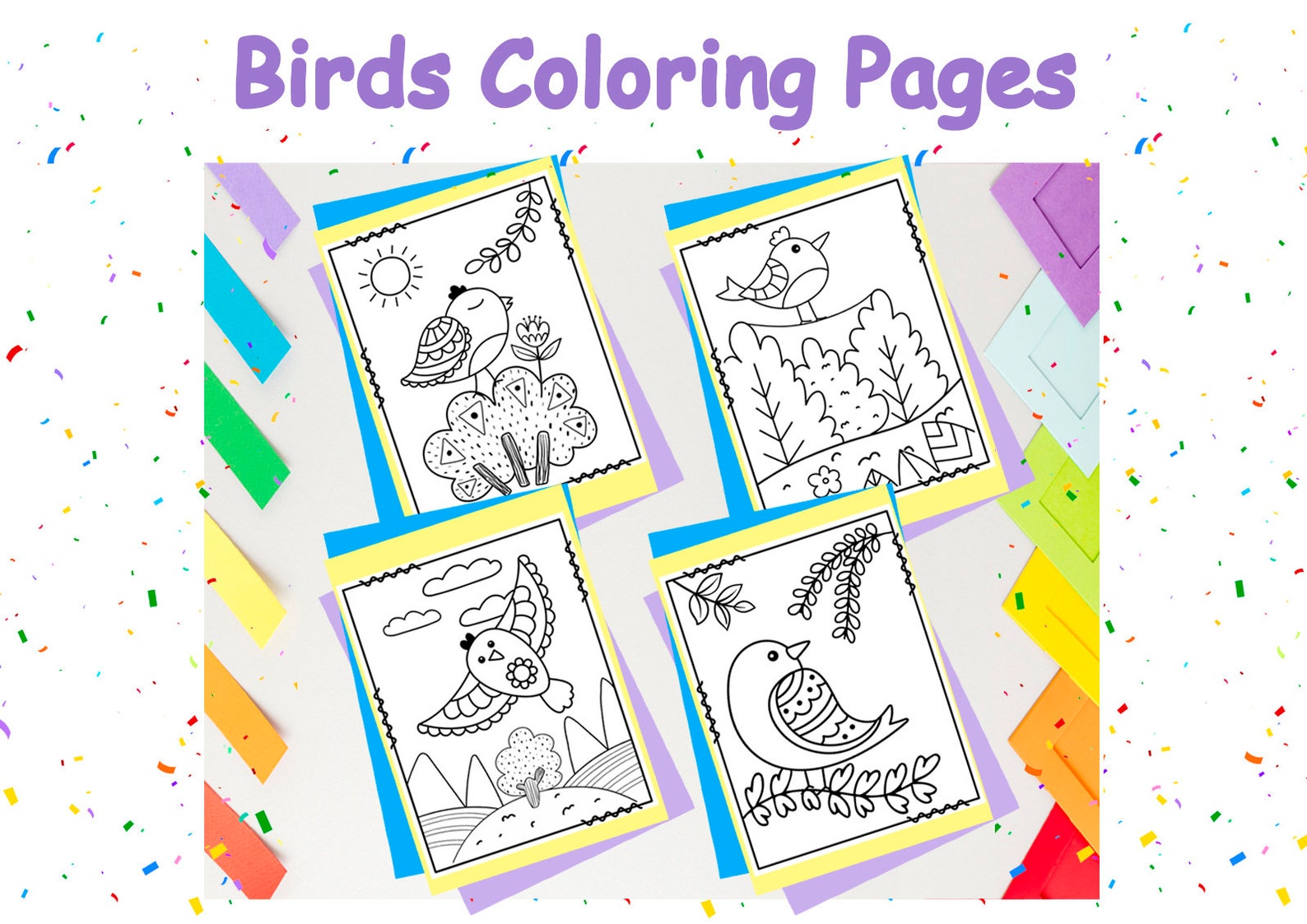 Birds Coloring Pages | Coloring Book for Kids | Printable Coloring ...