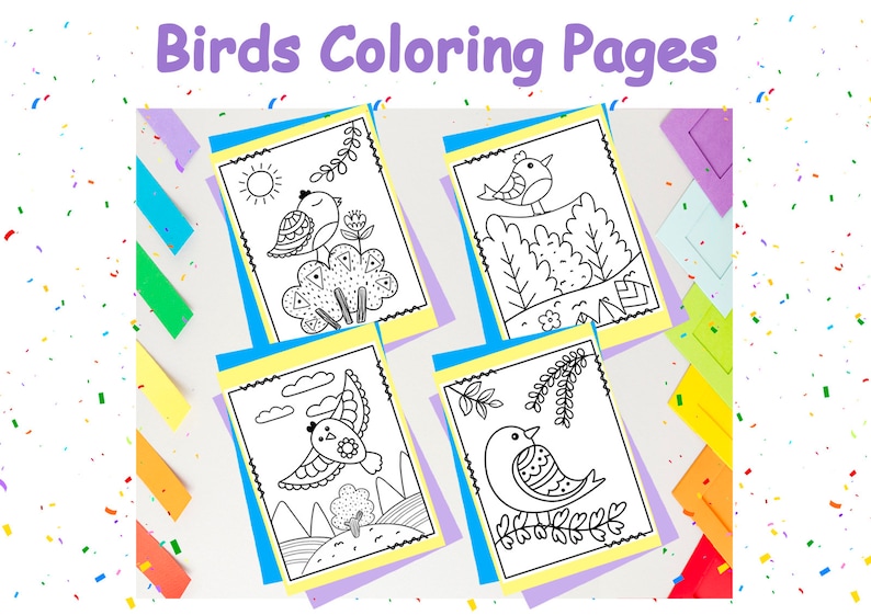 Birds Coloring Pages | Coloring Book for Kids | Printable Coloring ...