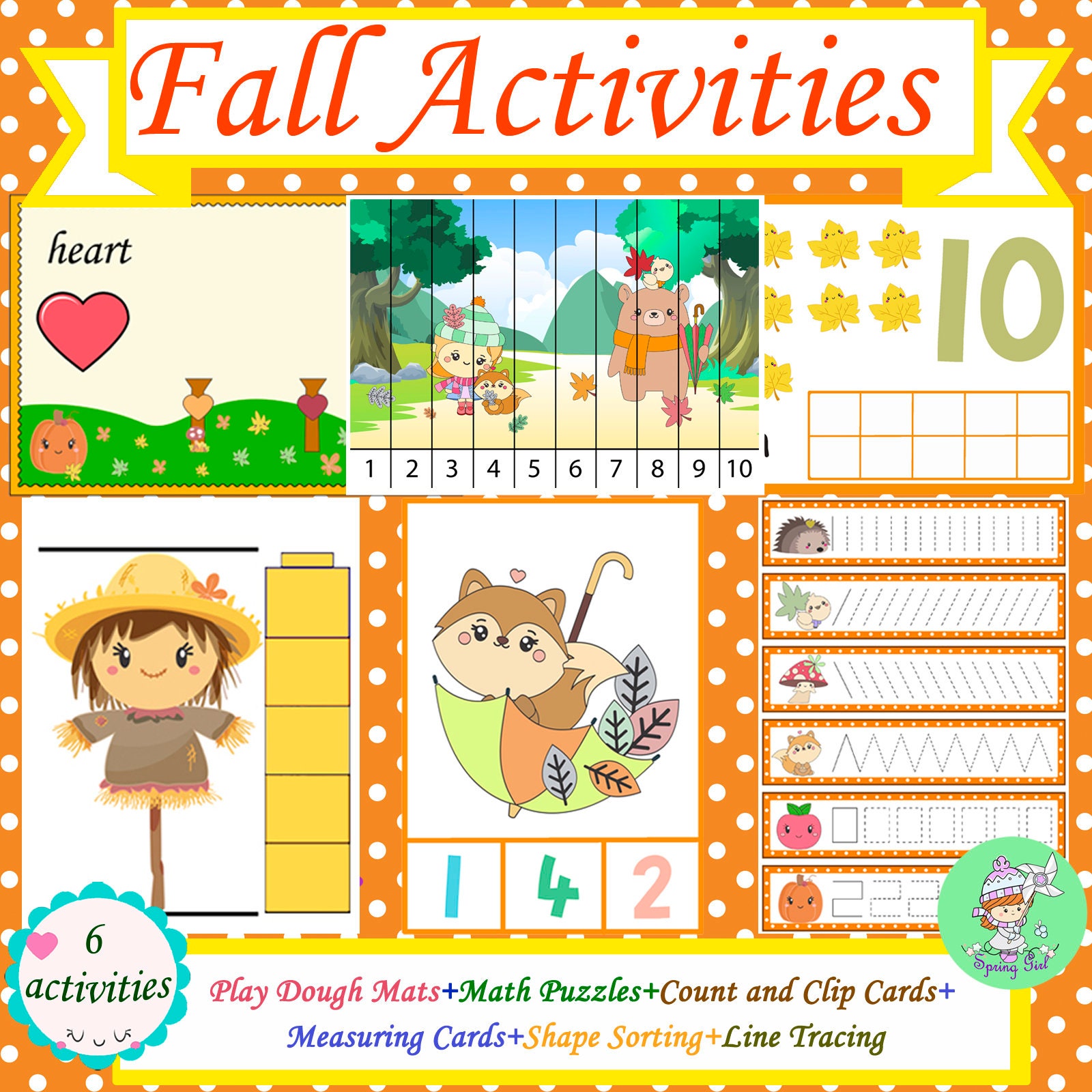Fall Autumn Preschool/ Kindergarten Activities - Etsy