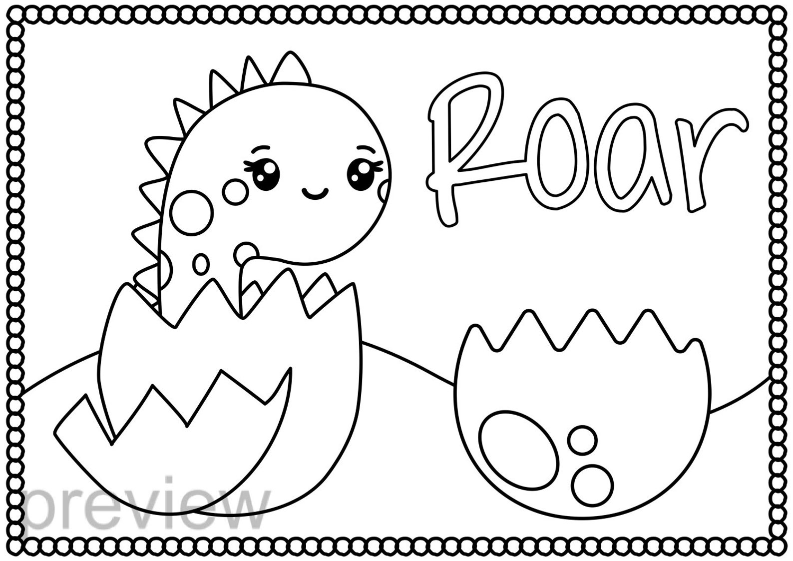 Dinosaur Coloring Book | Printable Coloring Pages for Kids | Dino Party ...
