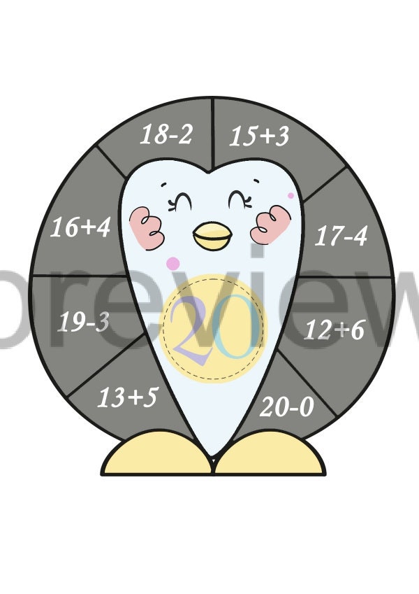 Winter Penguins Counting Cards • Penguins Clip Cards •winter Theme ...