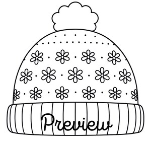 Winter Hat Paper Craft Printable | Kids Winter Activity | Instant ...