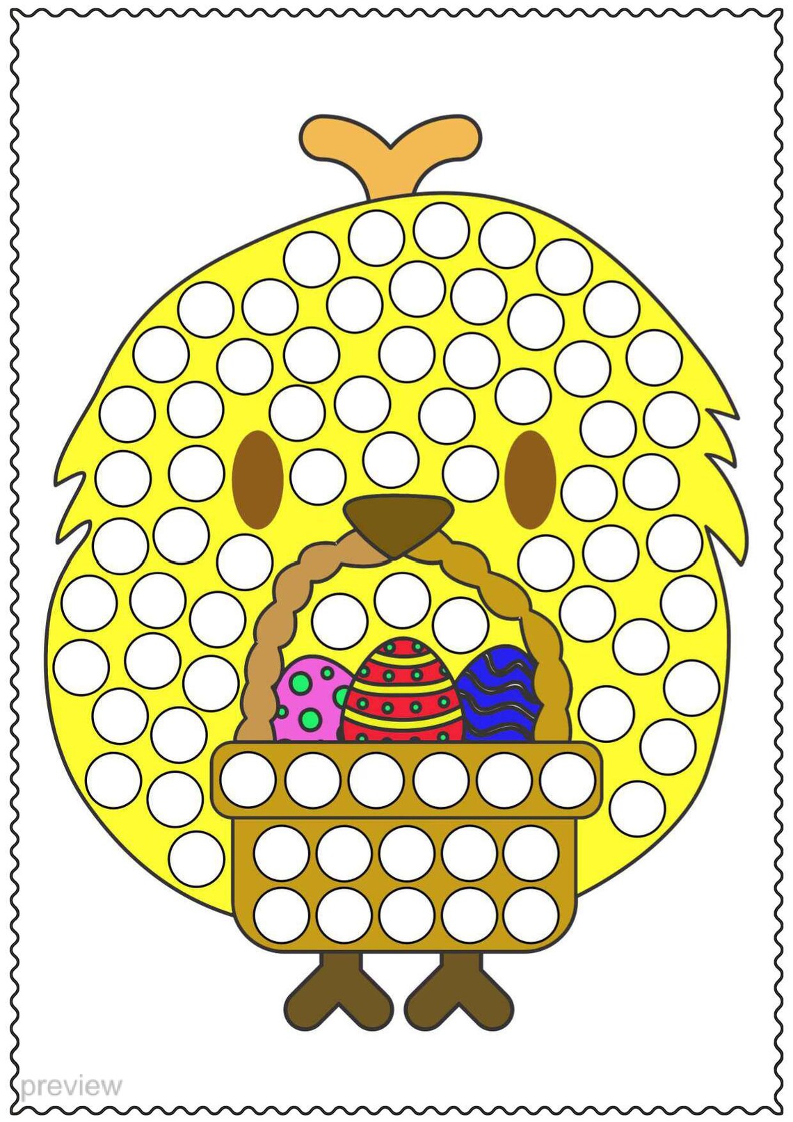 Easter Day Worksheets Dot Markers Do a Dot Painting Play Dough ...