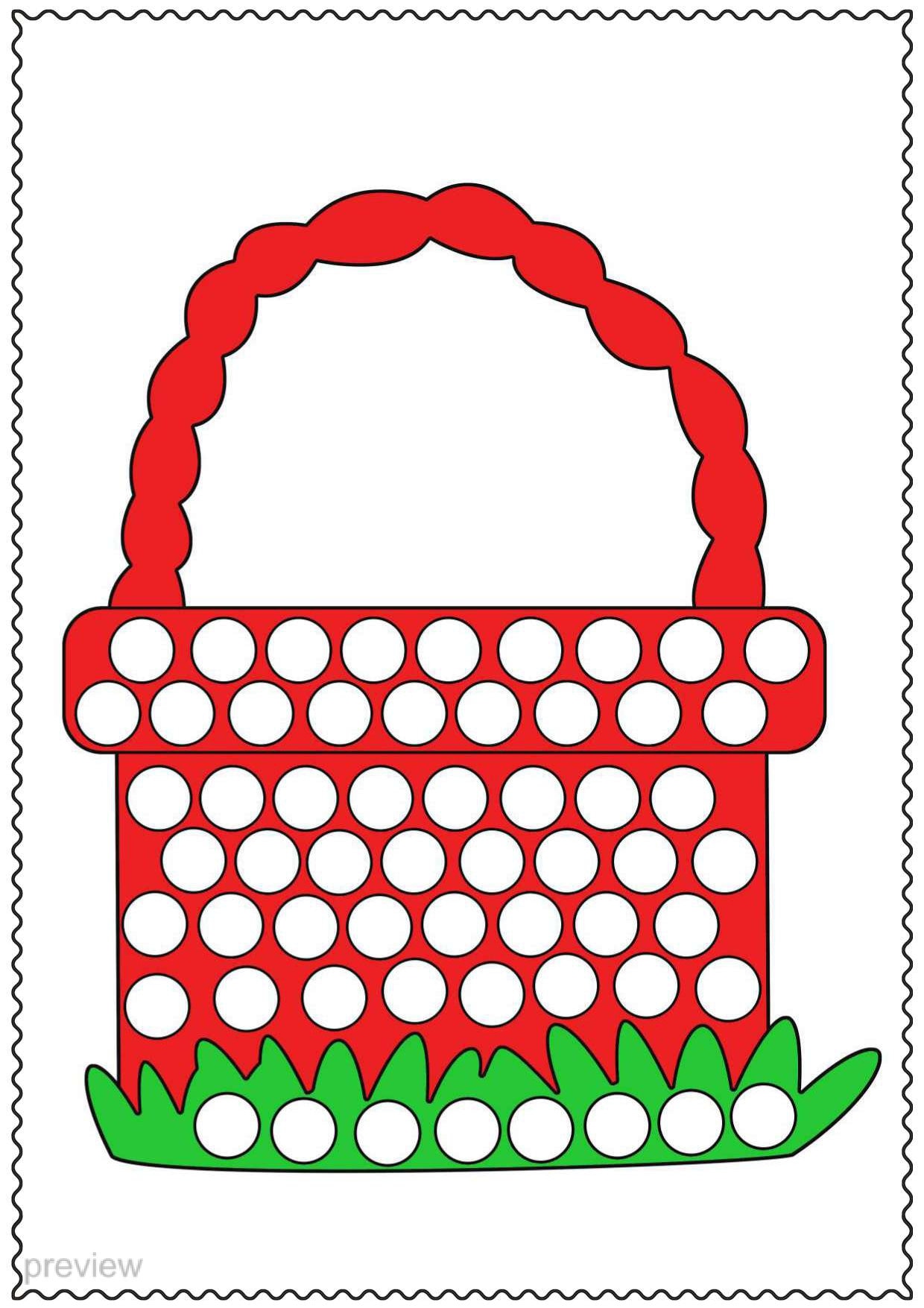 Easter Day Worksheets | Dot Markers | Do a Dot Painting | Play Dough ...