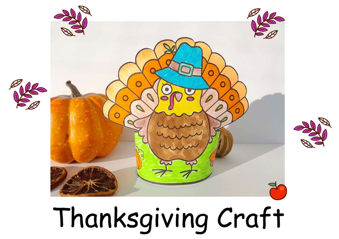 Thanksgiving Paper Craft | Turkey Paper Craft | Instant Download ...