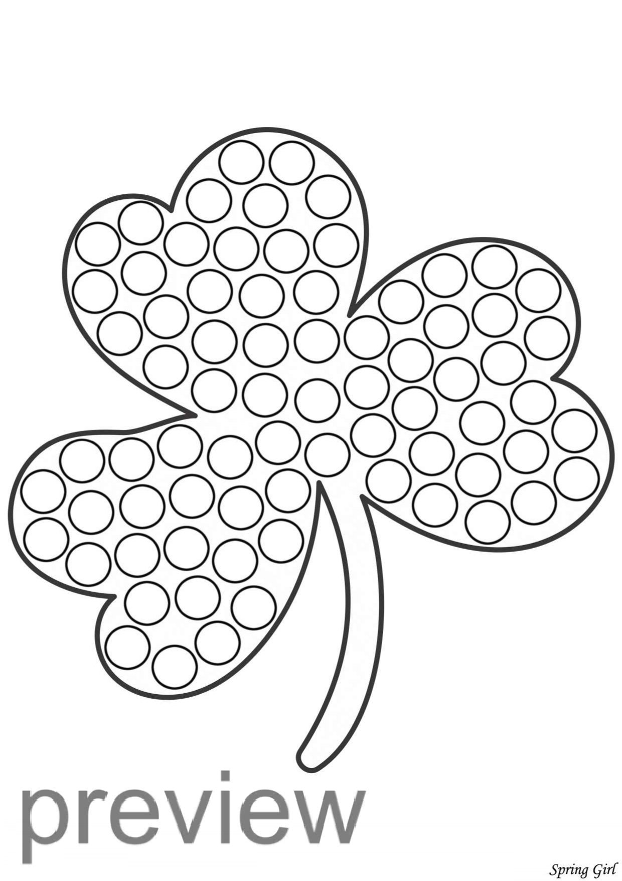 St. Patrick's Day Dot Marker Pages for Preschool and Kindergarten ...