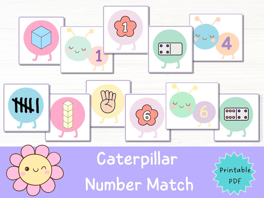 Printable Number Matching Activity | Numbers 1-10 Spring Cards ...
