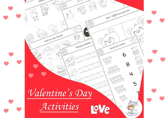 Hojas De Trabajo Imprimibles De San Valentín