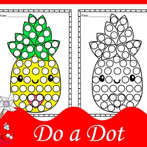 Dot Markers Summer Worksheets | Do a Dot Printables Mats for Toddlers ...