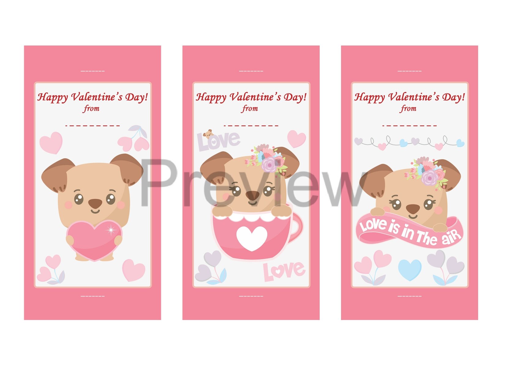 Valentine's Day Pencil Card | Gift Tag | Printable Pencil Holder ...