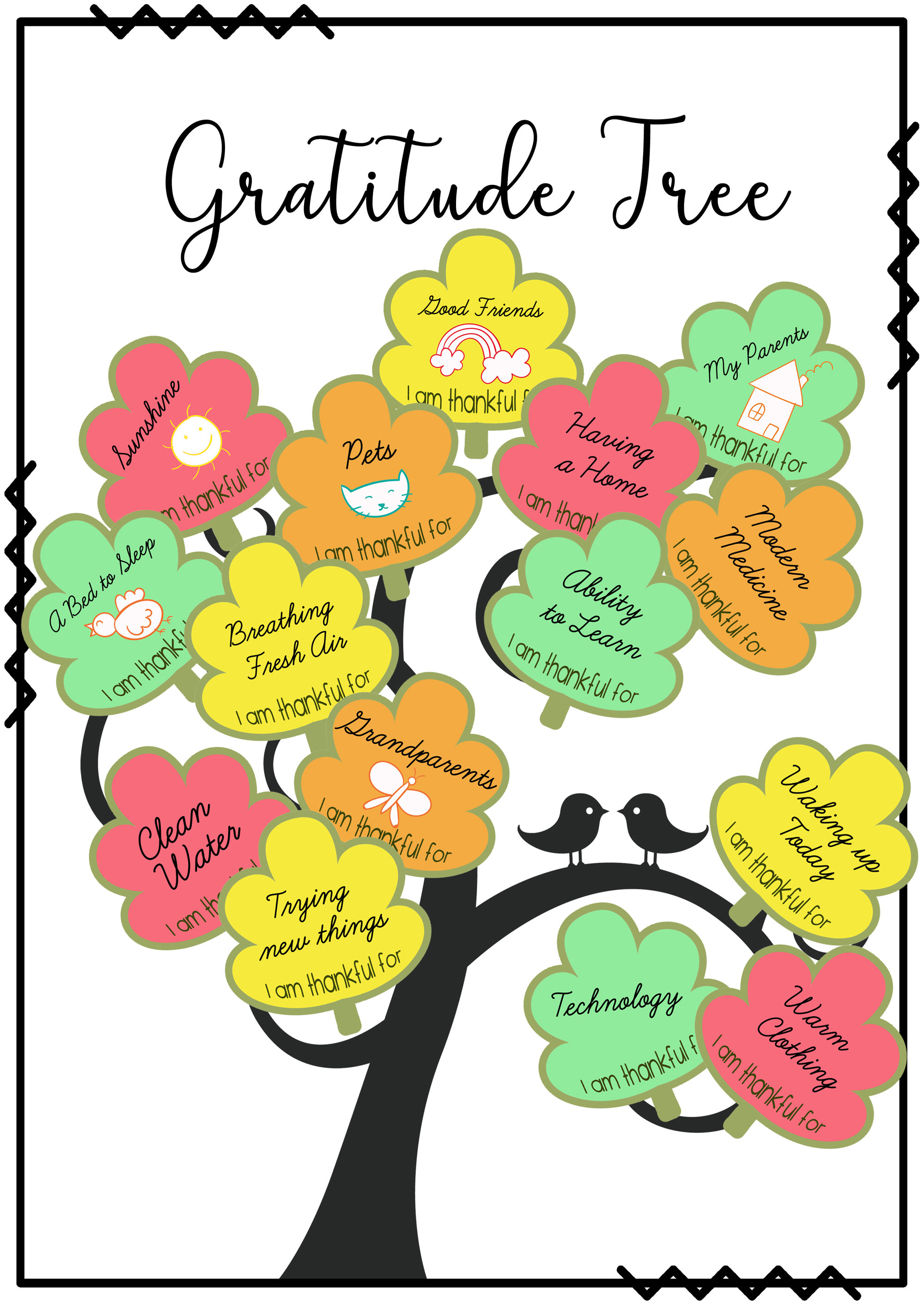 Thanksgiving Activity: Gratitude Tree | Printable Thanksgiving Craft ...