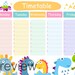 School Timetable for Kids | Printable Weekly Class Schedule | School ...