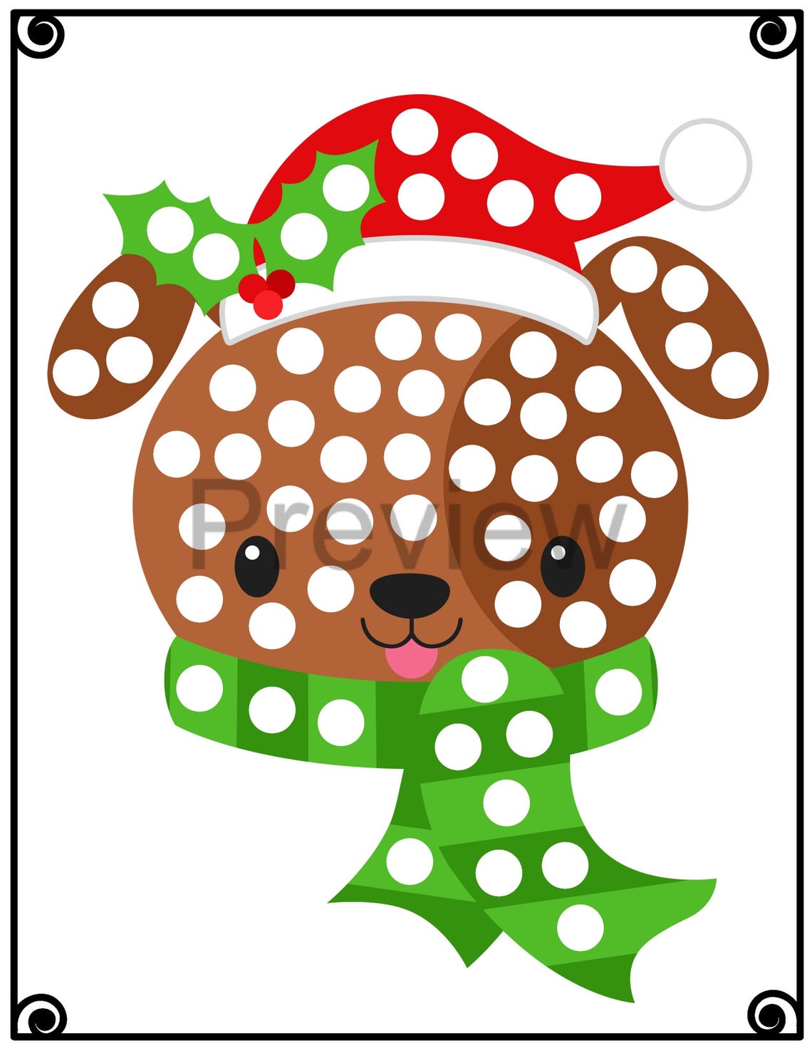 Christmas Do a Dot Mats Printable Christmas Activities for Kids Fine ...