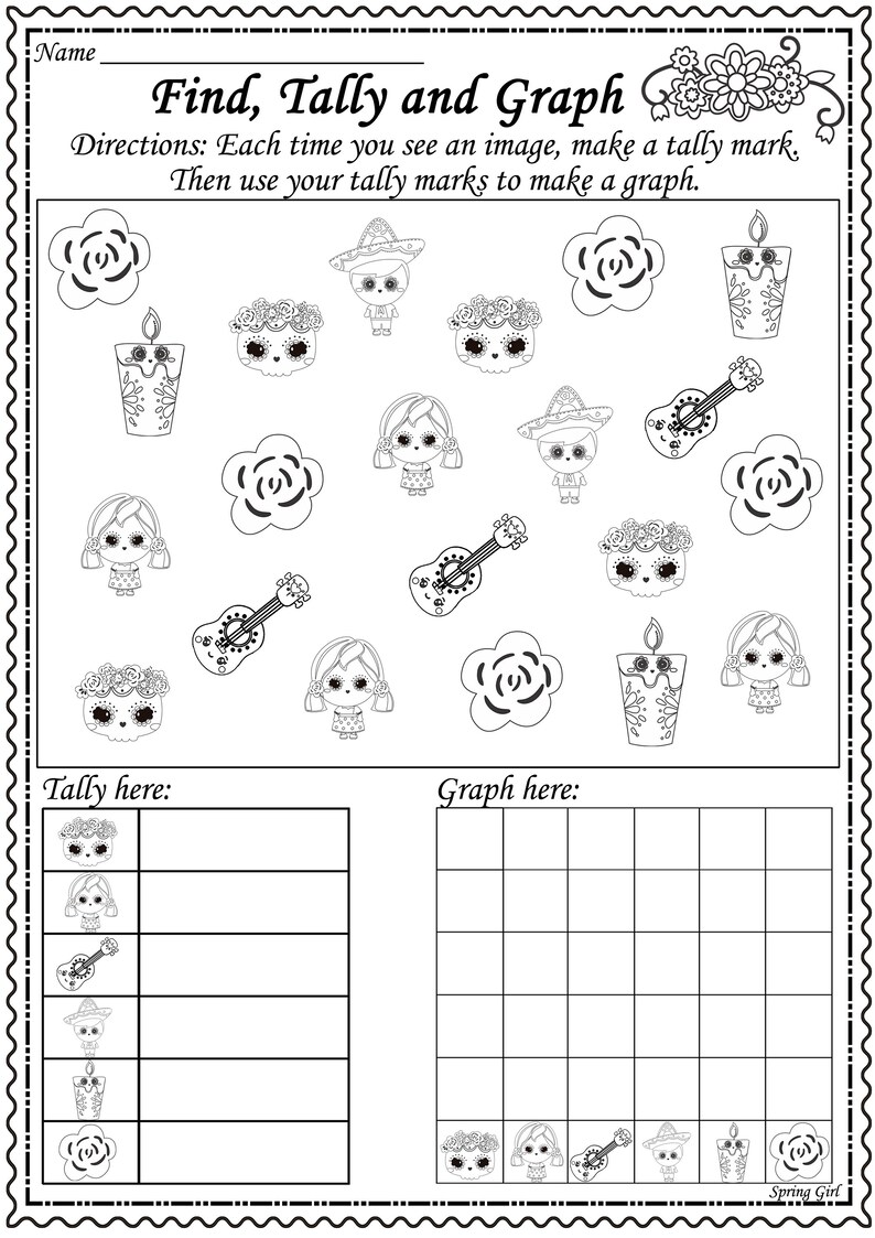 Day of the Dead Math and Literacy Packet | Printable Worksheets - Etsy