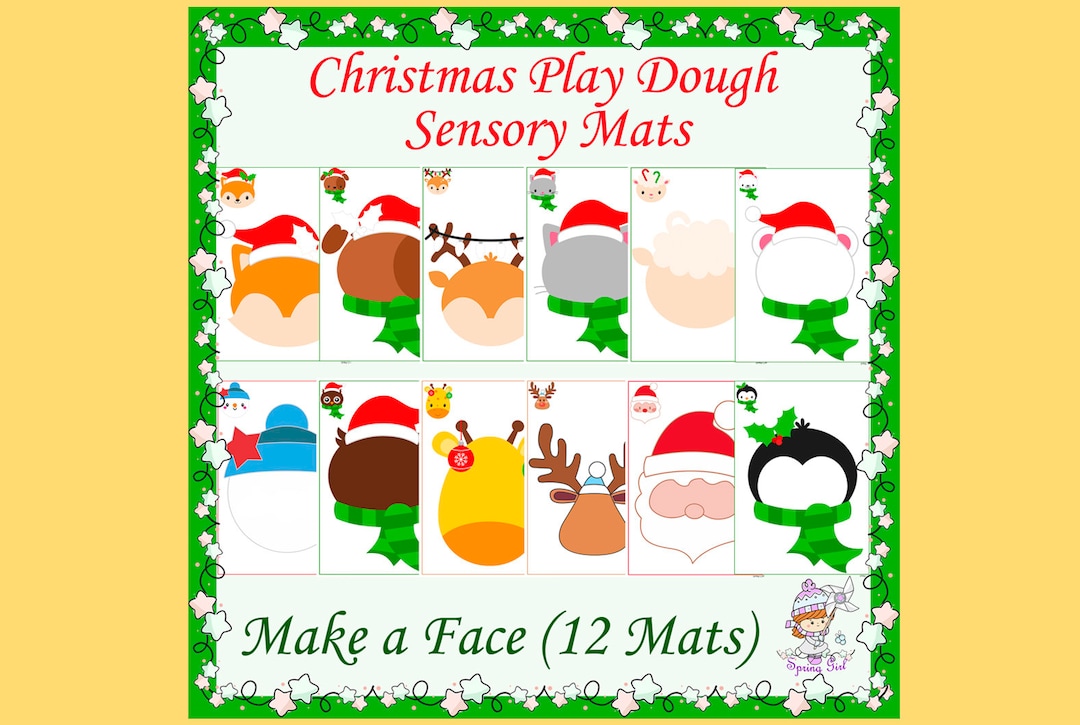 Christmas Play Dough Mats - Etsy