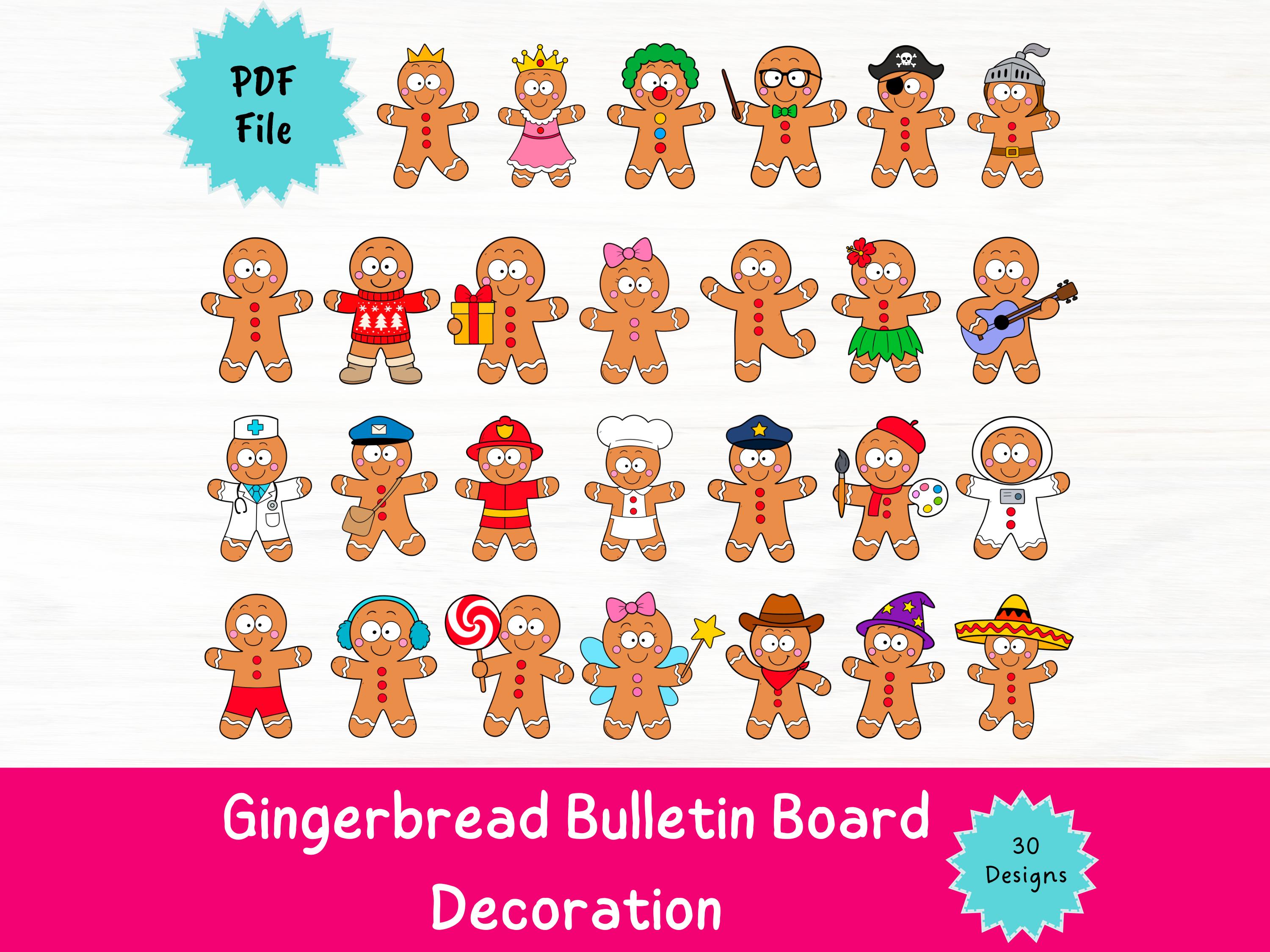 Gingerbread Bulletin Board | Classroom Christmas Decor | Printable PDF ...
