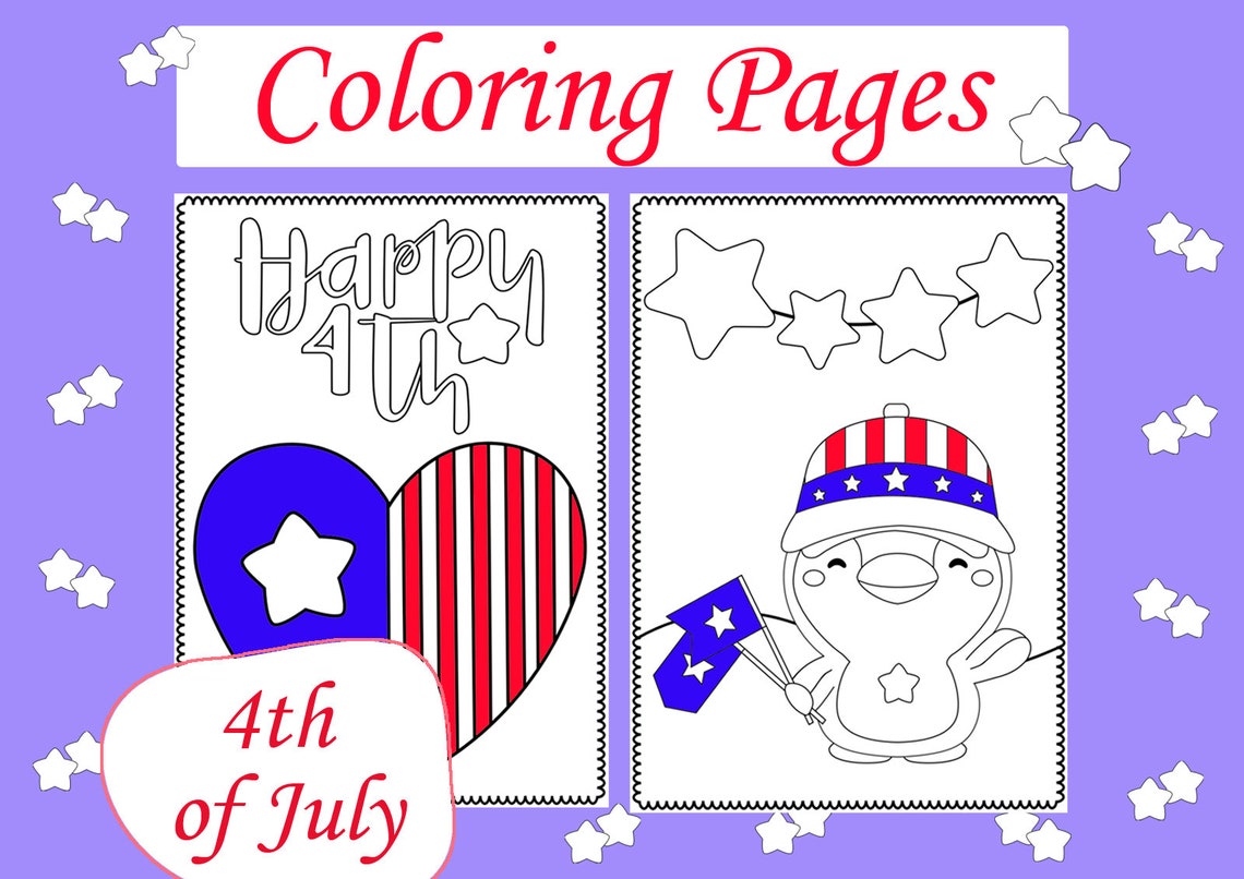 4th of July Coloring Pages for Kids, Printable Independence Day ...