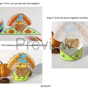 Thanksgiving Paper Craft | Turkey Paper Craft | Instant Download ...