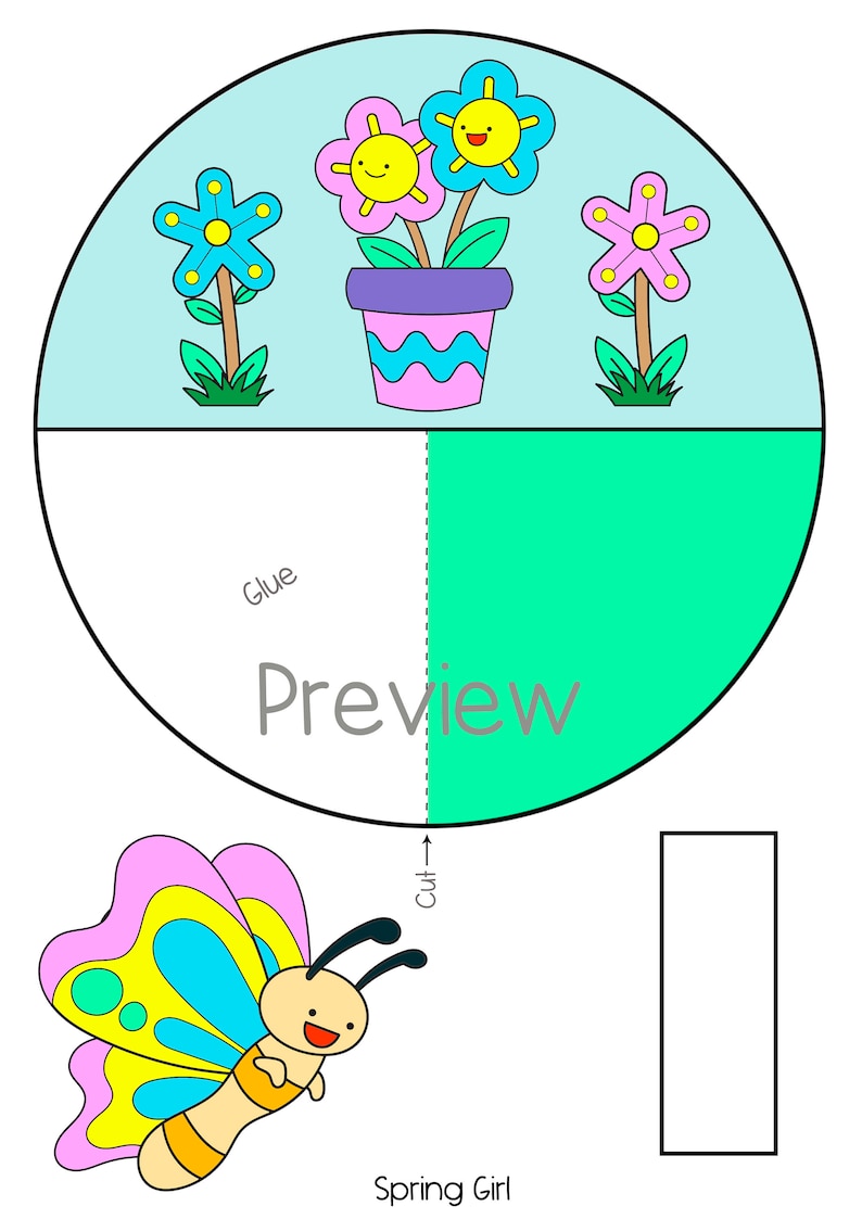 Paper Craft for Kids | Printable Spring DIY | Bugs Paper Craft ...