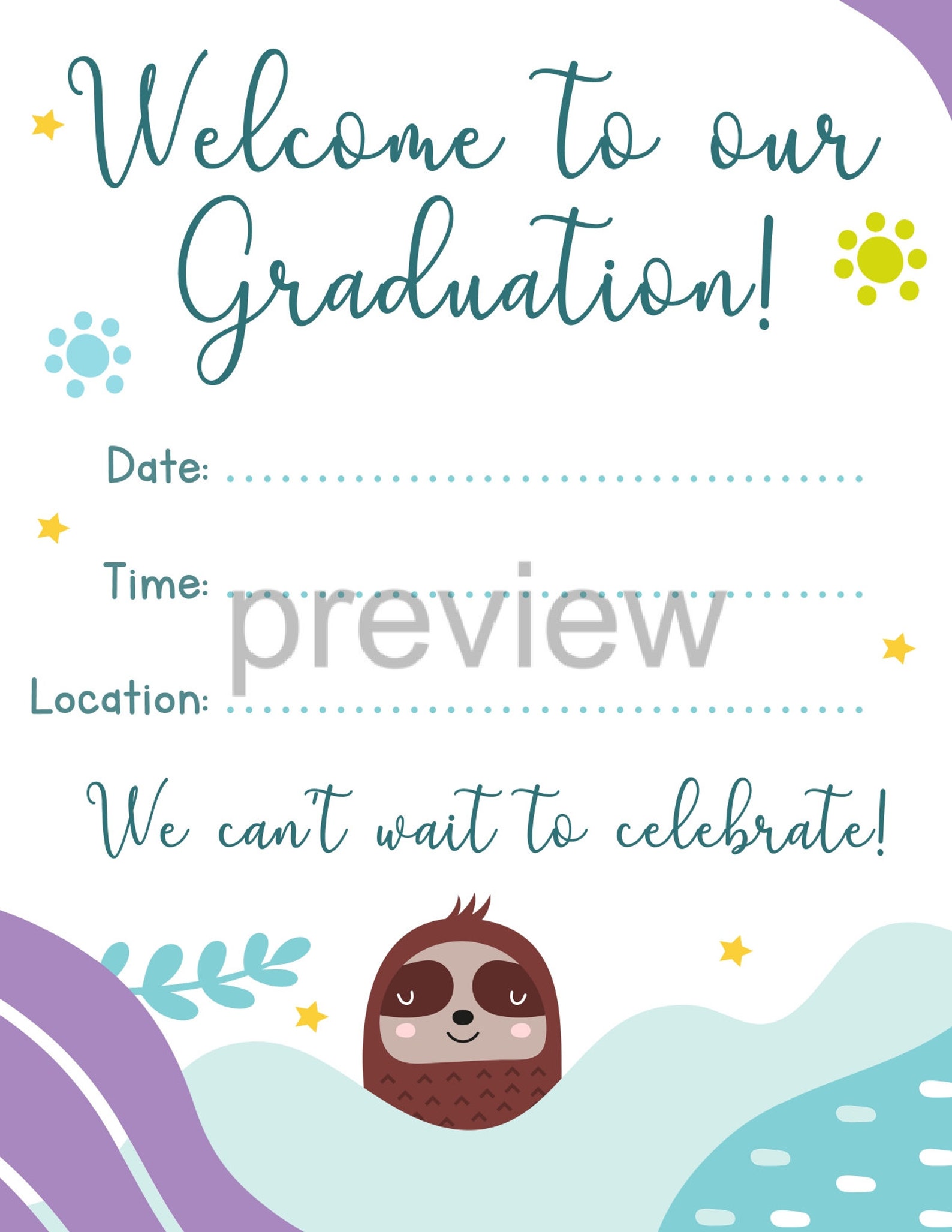 Kindergarten Graduation Bundle | Kit, Printable Diploma, Invitation ...