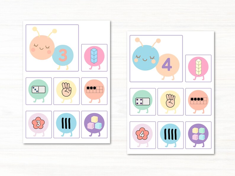 Printable Number Matching Activity | Numbers 1-10 Spring Cards ...