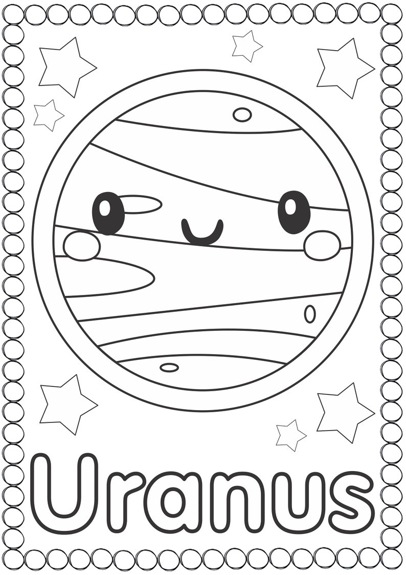 Space Planets Coloring Pages Printable for Kids Astronomy - Etsy