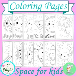 Space Planets Coloring Pages Printable for Kids Astronomy Outer Space ...