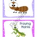 Bugs Printable Flash Cards Insects Instant Download Flashcards PDF File ...
