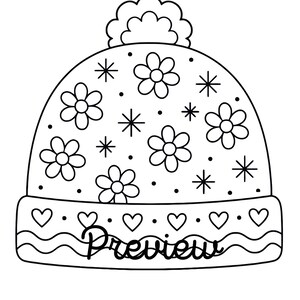 Winter Hat Paper Craft Printable | Kids Winter Activity | Instant ...