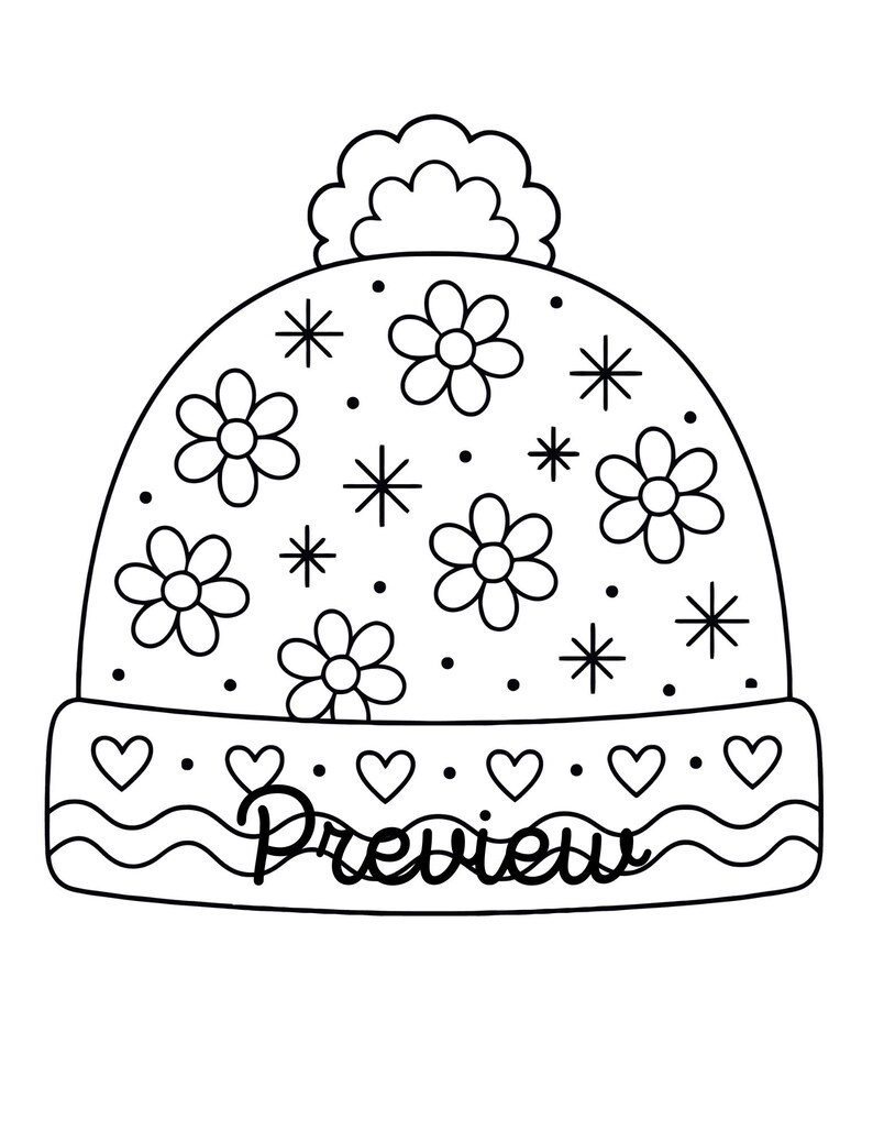 Winter Hat Paper Craft Printable | Kids Winter Activity | Instant ...