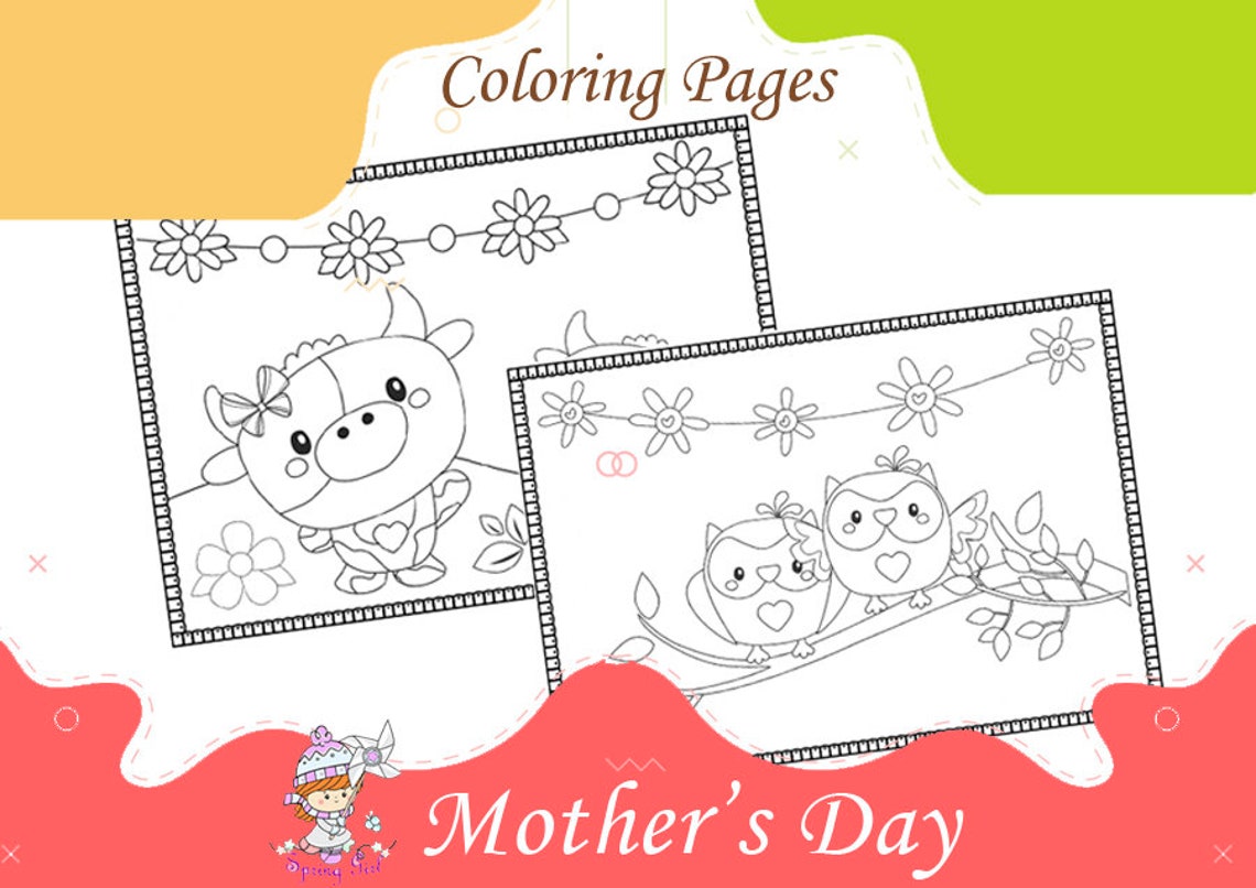 Mothers Day Coloring Book for Kids, Mom Coloring Pages, Printable ...