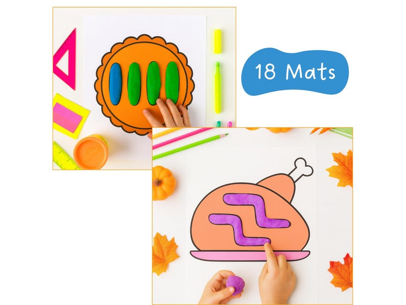 Thanksgiving Play Dough Mats | Fine Motor & Sensory Activity Printable ...
