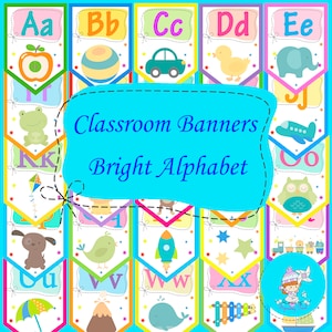 Alphabet Posters | Banners for Classroom Decor | Back to School | Short ...