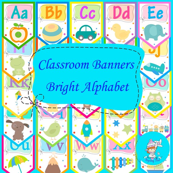 Alphabet Posters Banners for Classroom Decor Back to | Etsy